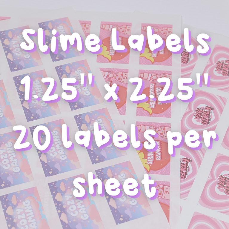 Sheet of Slime Proof Labels – SlimeCityB
